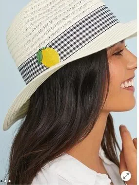Anthropologie | Accessories | Anthropologie Gingham And Lemon Pattern ...